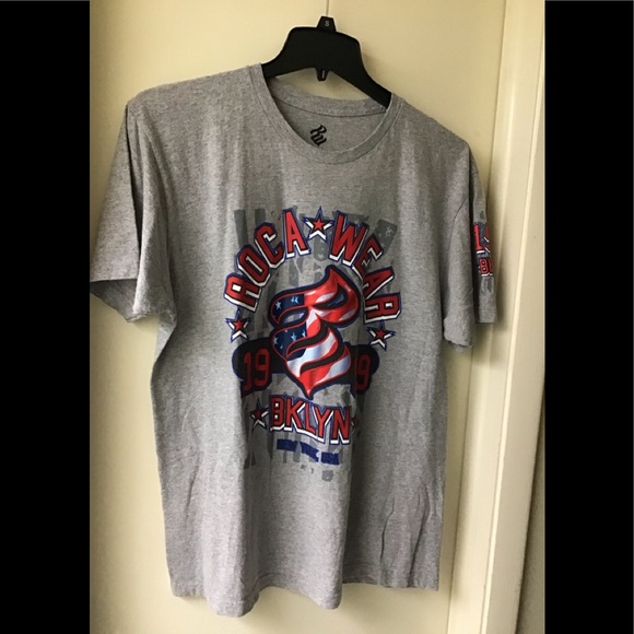 Rocawear | Shirts | Roca Wear Logo Tee Shirt Gray With Red Lettering ...
